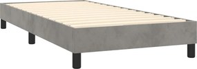 Box spring postel s matrací světle šedá 80 x 200 cm samet 3141449