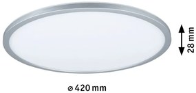 Paulmann 70992 Atria Shine, matně chromové stropní svítidlo s korónou, 22W LED 3000K tříkrokové stmívání, průměr 42cm