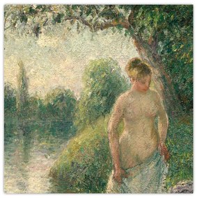 Obraz - Camille Pissarro, The Bather, reprodukce (30x30 cm)