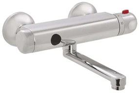 Sanela - Elektronická termostatická umyvadlová baterie, napájení 24 V DC, rozteč 100 mm, nerez/chrom SLU 25SK