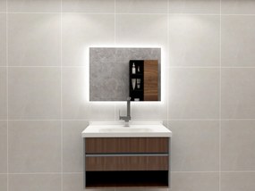 Zrcadlový infrapanel s LED osvětlením MIRROR 320W | Výhřevnost 6 m2 | 60x60 cm | WiFi termostat | Dálkový ovladač | Zrcadlo na šířku