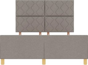 Rám postele s čelo Taupe 140 x 200 cm textil 3344813