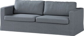 Potah na pohovku IKEA  Karlstad 3-místná, nerozkládací, dlouhý barva šedá látka pletený vzor