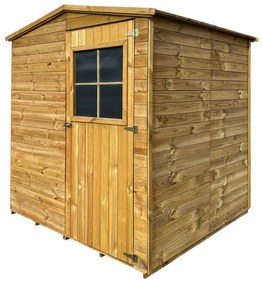 4iQ Dřevěný zahradní domek na nářadí s jednokřídlými dveřmi