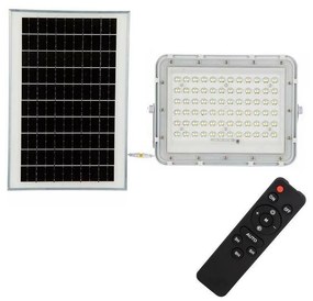 V-Tac LED Venkovní solární reflektor LED/15W/3,2V IP65 4000K bílá + DO VT1366