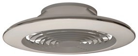 Mantra Alisio XL, stropní svítidlo s ventilátorem a dálkovým ovladačem, LED 95W 2700K-5000K, stříbrná, průměr 73,5cm