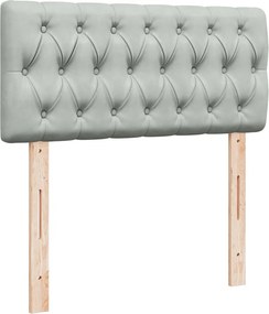 Box spring postel s matrací světle šedá 80 x 200 cm samet 3286168