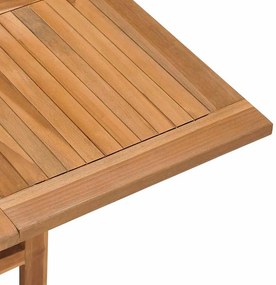 Skládací zahradní jídelní stůl 90 x 90 x 75 cm masivní teak 315448