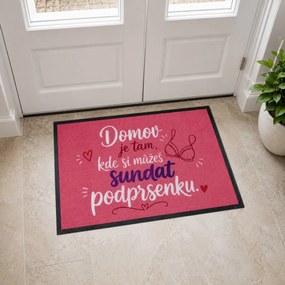 Mercury Flooring, Rohožka Podprsenka 40x60 cm, 40x60, růžová
