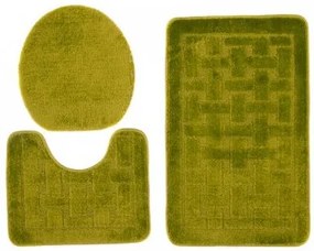 Sada koupelnových koberečků MONO 1039 zelený 4605 3PC KRATKA