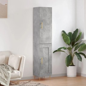 Skříň highboard betonově šedá 34,5x34x180 cm kompozitní dřevo - Default Title