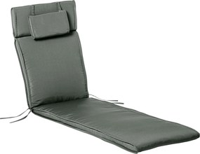 Polštářek na zahradní lehátko Outsunny s polštářem a odnímatelným potahem polyester + bavlněné vlákno šedý 198 x 53 x 5 cm