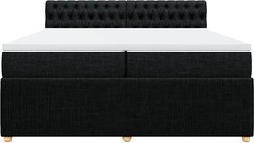 Box spring postel s matrací černá 200x200 cm textil 3289872