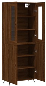 Skříň highboard hnědý dub 69,5 x 34 x 180 cm kompozitní dřevo - Default Title