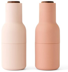 Audo Copenhagen Mlýnek na sůl a pepř Bottle Nudes Walnut - set 2 ks, růžová barva, dřevo, keramika