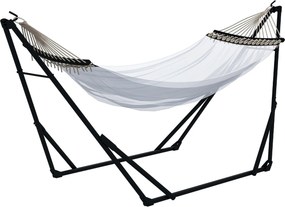 Houpací stojan Outsunny, závěsné křeslo, houpací síť, s taškou, do 120 kg, ocel, 263 x 89 x 100 cm, černý | Aosom