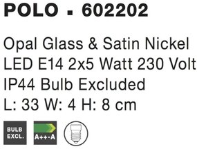 LED nástěnné svítidlo Polo 33