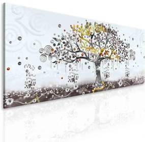 Malvis ® Obraz Malovaný abstraktní strom Velikost: 50x20 cm