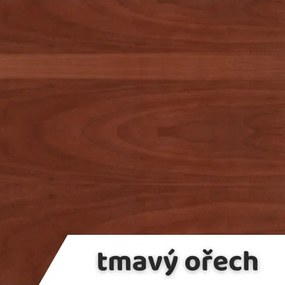 Ergonomický stůl Impress 160 x 90 cm, levý, tmavý ořech