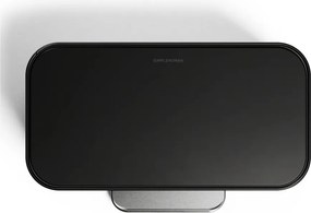 Matně černý ocelový odpadkový koš na tříděný odpad/nášlapný 15 l Dual Mini – simplehuman