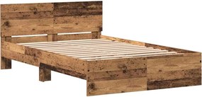Rám postele s čelem s čelo Staré dřevo 193 x 125 x 70 cm 3376060