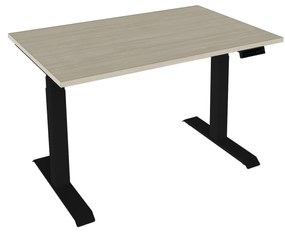 NOBL Dynamic + Elektr. nastavitelný polohovací stůl 120x80 s pamětí Dynamic + Dekor stolové desky: akát, Barva podnože: černá