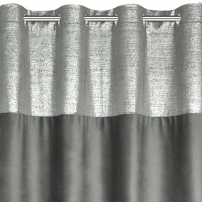 ZATEMŇOVACÍ ZÁVĚS NA KROUŽCÍCH PERI 140X250 CM ŠEDÁ