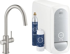 Grohe Blue Home dřezová baterie s vytahovací sprškou supersteel 31541dc0 G31541DC0