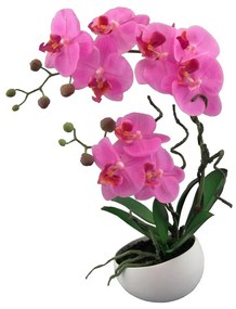 Umělá Orchidej v květináči růžová, 42 cm 115812-80