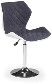 Halmar Barová židle Matrix 2, bílá/šedá