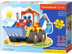 Castorland 120024 Veselý bagr MAXI / 12 dílků / od 3 let