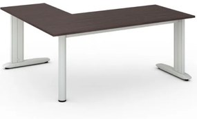 Rohový kancelářský psací stůl PRIMO FLEXIBLE 1800 x 1600 mm, wenge