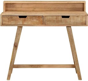 Psací stůl 100 x 45 x 90 cm masivní hrubé mangovníkové dřevo 328269