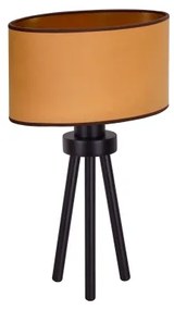 Duolla - Stolní lampa OVAL VEGAN 1xE27/15W/230V pr. 30 cm hnědá