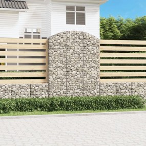 Klenutý gabionový koš 150 x 50 x 200/220 cm pozinkované železo 153460