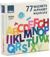 VILAC Dřevěná magnetická abeceda Velká písmena / 77 ks / od 3 let