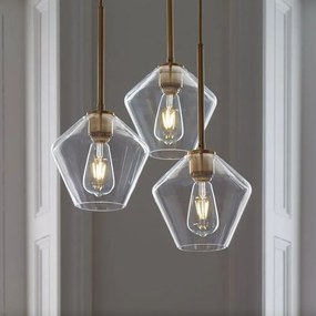 Toolight - Skleněná stropní svítilna APP440-1CP, zlatá, OSW-00571