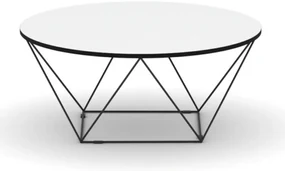 Kulatý konferenční stůl WIRE, průměr 105 cm, bílá