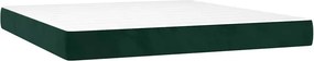 Box spring postel s matrací tmavě zelená 180x200 cm samet 3137740