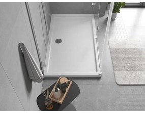 Mexen, Mexen Flow obdélníková sprchová vanička slim 75 x 140 cm, bílý lesk - 46R107514