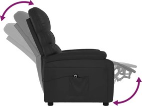 Elektrické polohovací křeslo černé umělá kůže 3073670