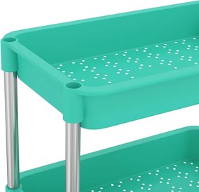 Kuchyňský vozík s 5 patry tyrkysový 42x29x128 cm železo a ABS 336334