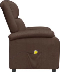 Masážní křeslo hnědé umělá kůže 340164