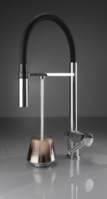 Deante Magnetic, dřezová baterie s připojením vodního filtru a elastickým výtokem, chromová, BRM_075M