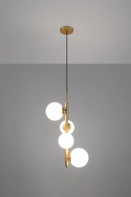 Mosazný závěsný lustr Cordel pro žárovku 4x G9  - Candellux