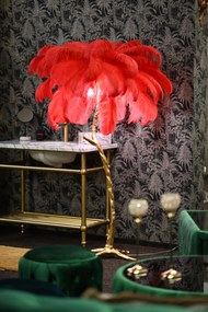 Waterfall Designová peříčková lampa Ostrich Lipstick Red 180cm
