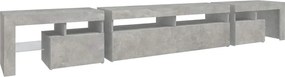 TV skříňka s LED osvětlením betonově šedá 260x36,5x40 cm 3152781