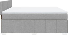Box spring postel s matrací světle šedá 180 x 200 cm textil 3289440