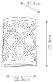 Gilded Nola GN-ARABELLA1 - Nástěnné svítidlo ARABELLA 1xE27/60W/230V