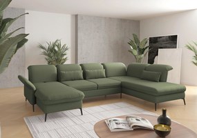 XXXLutz SEDACÍ SOUPRAVA, textil, olivově zelená Sit & More - Sedací soupravy - 00014401181C